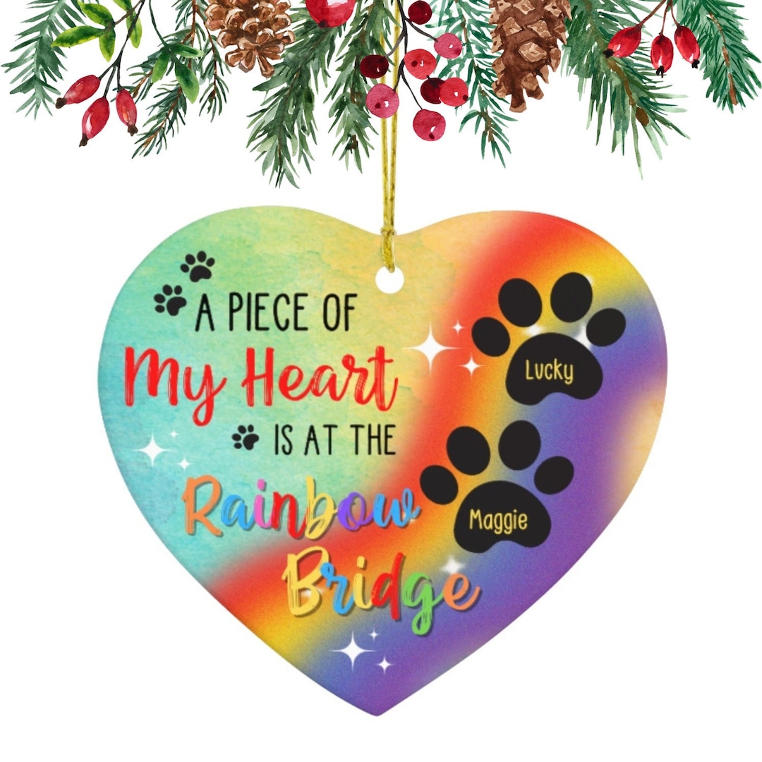 Personalized Rainbow Bridge Pet Memorial Gifts - Remembrance Custom ...