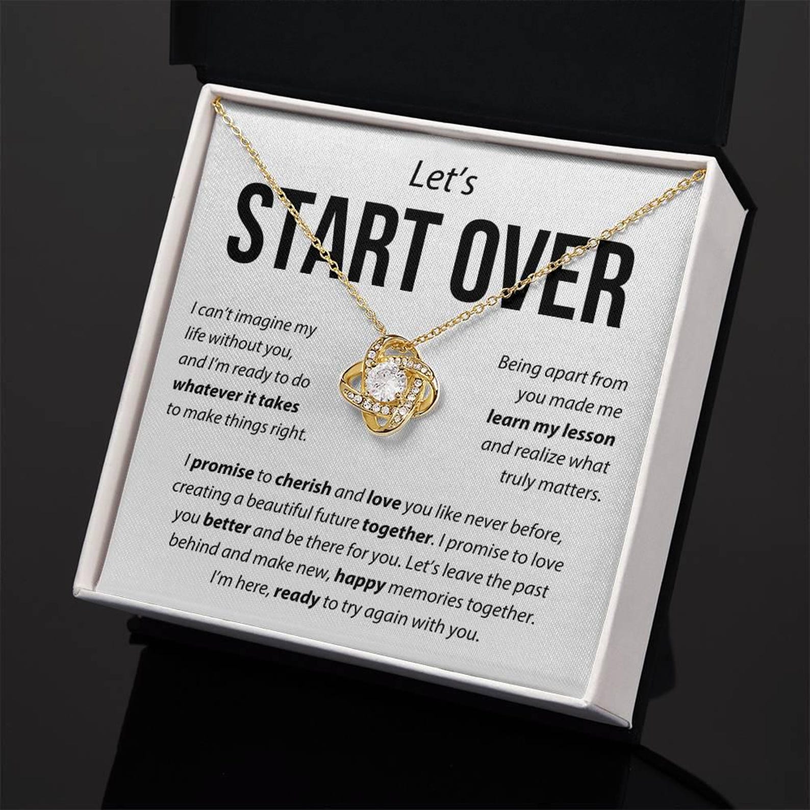 Start Over Necklaces, to My Soulmate Necklace for Women, Gifts for ...