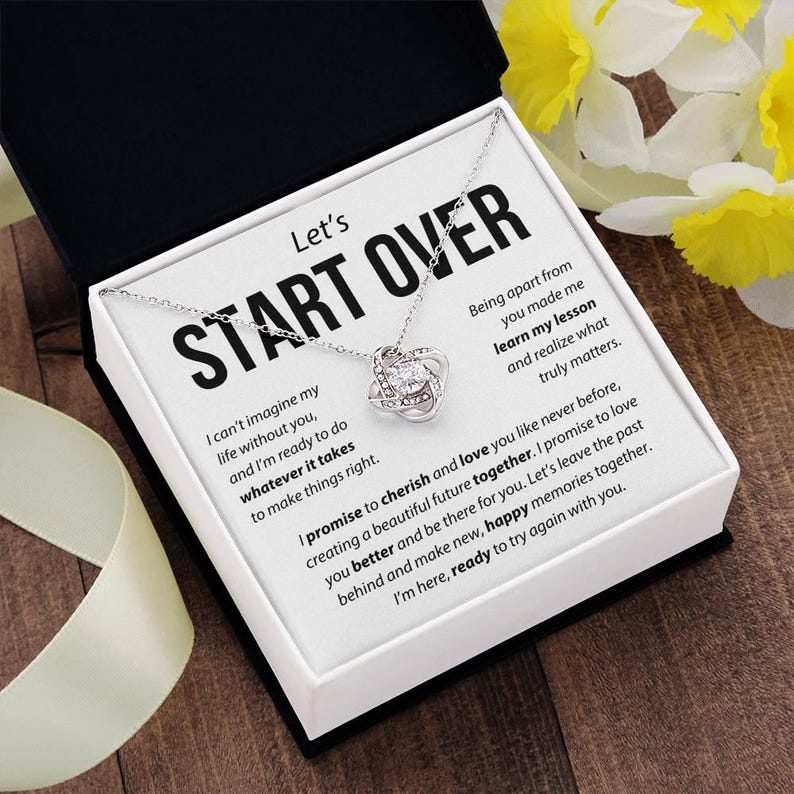 Start Over Necklaces, to My Soulmate Necklace for Women, Gifts for ...