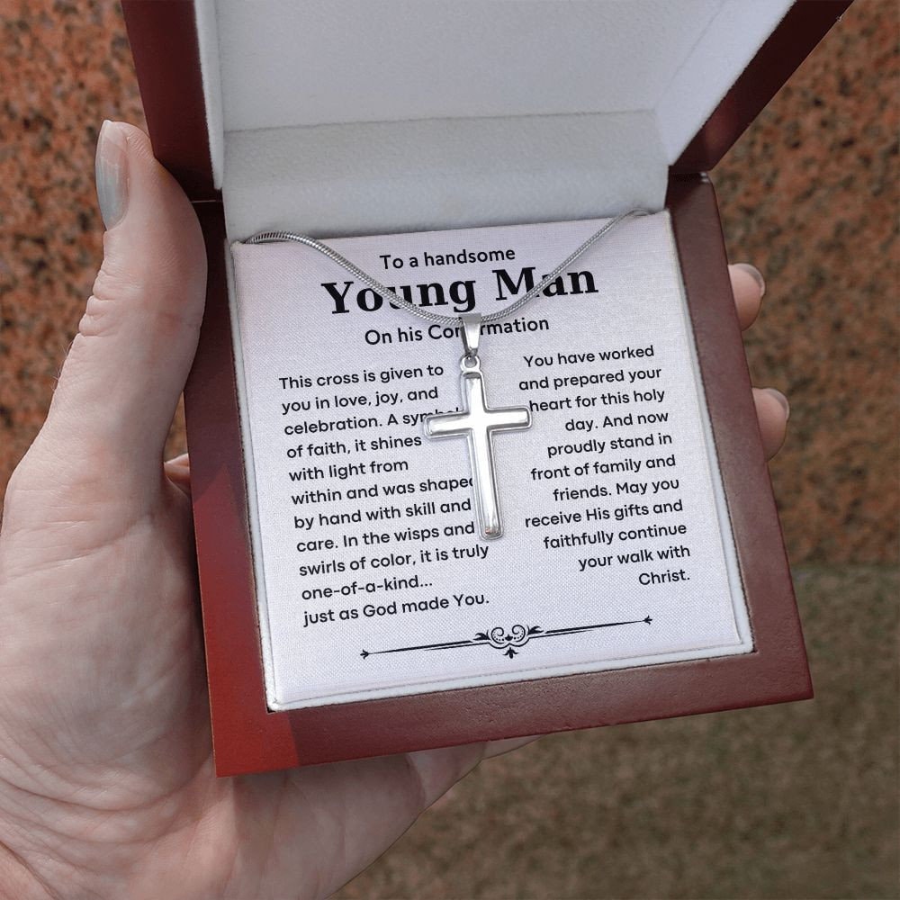 Confirmation Gifts for Teenage Boys, Christian Men Necklace, Cross ...