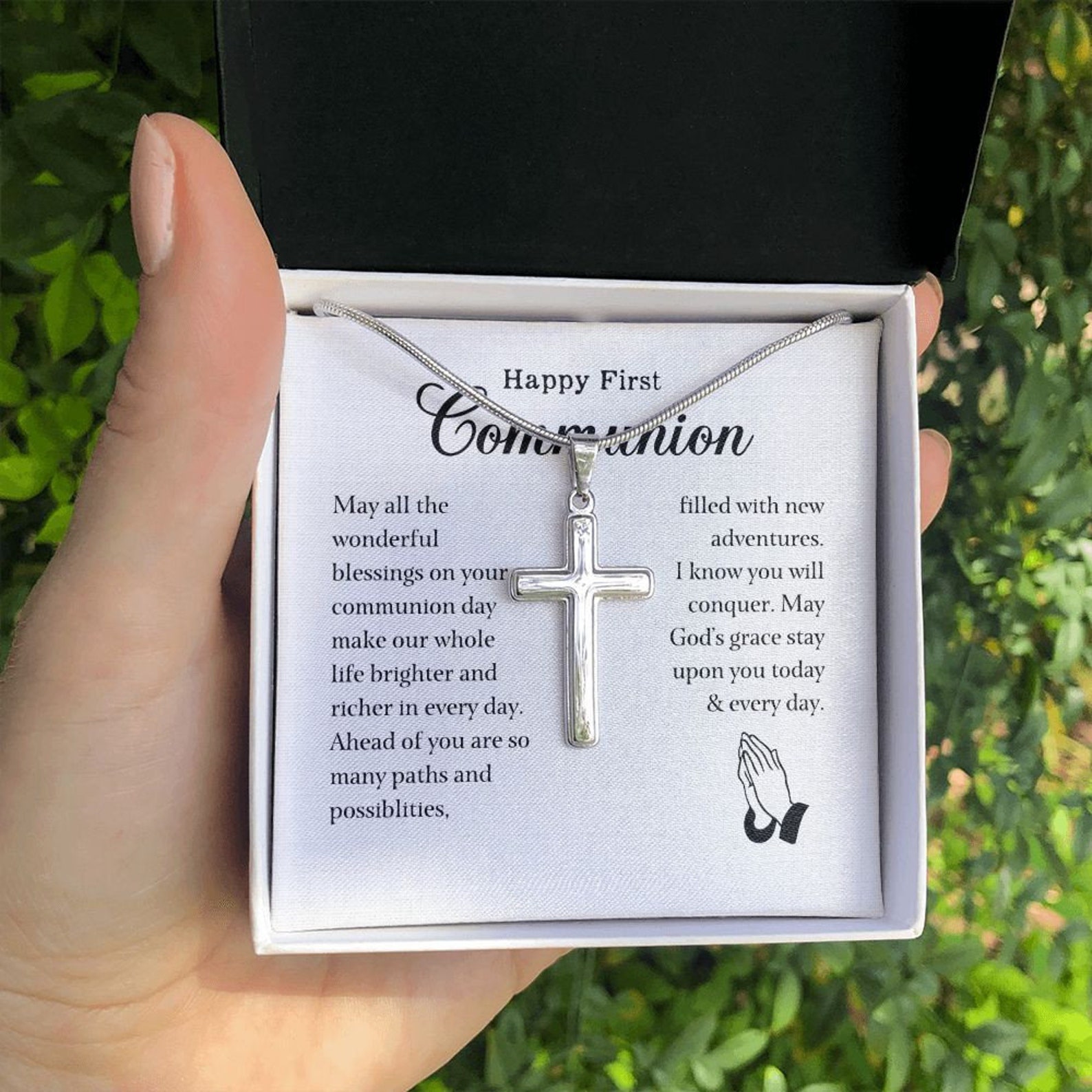 First Holy Communion Gifts Boy, Christian Men Necklace, Cross Necklace ...