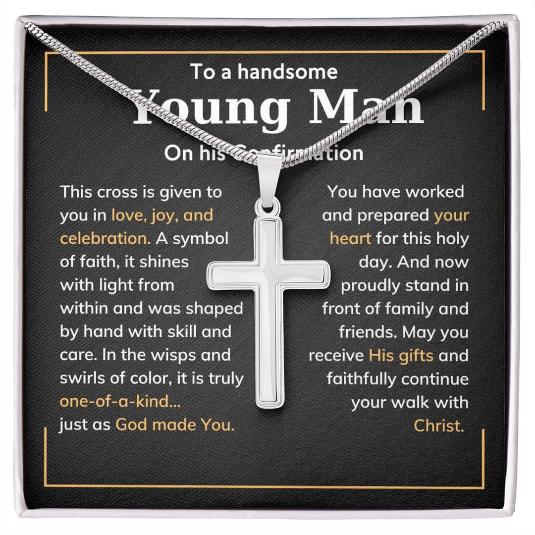 Confirmation Gifts for Teenage Boys, Christian Men Necklace, Cross ...