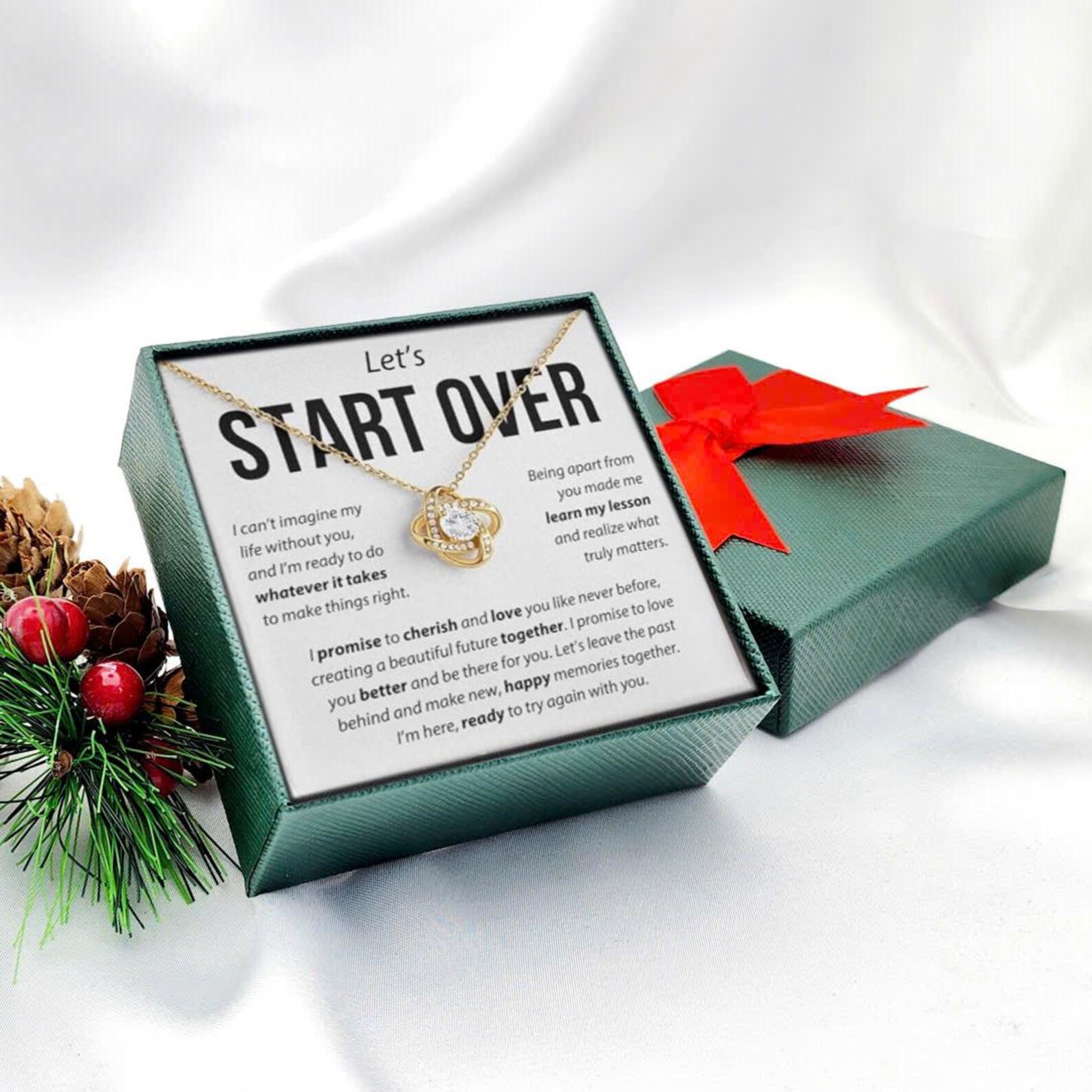 Start Over Necklaces, to My Soulmate Necklace for Women, Gifts for ...