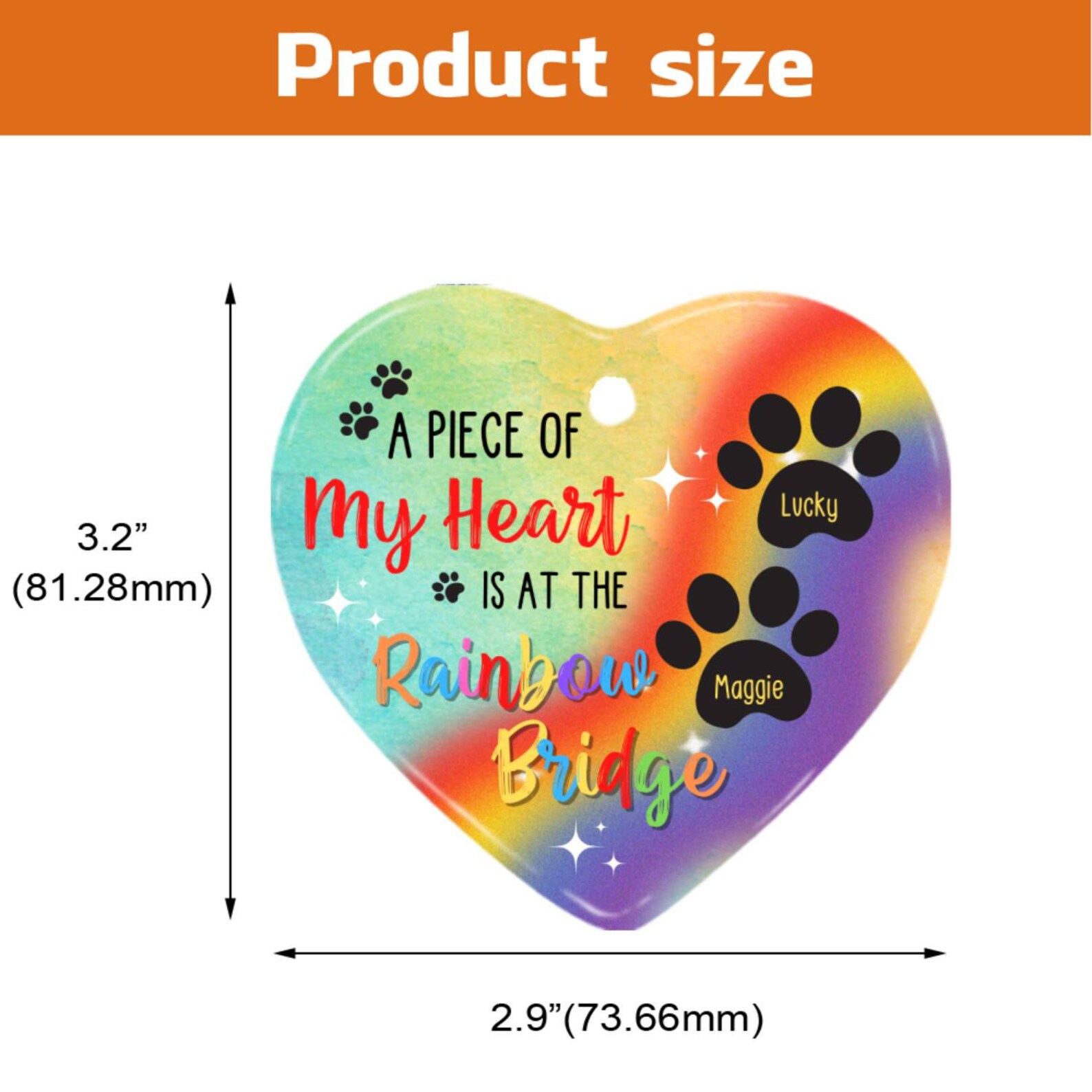 Personalized Rainbow Bridge Pet Memorial Gifts - Remembrance Custom ...