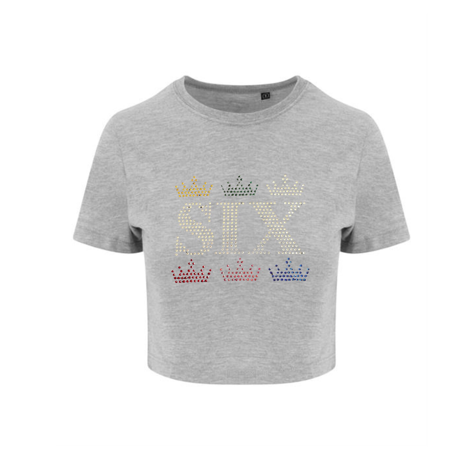 Six the Musical Bling Crown Design Merch Crop T Shirt, Broadway Ticket ...
