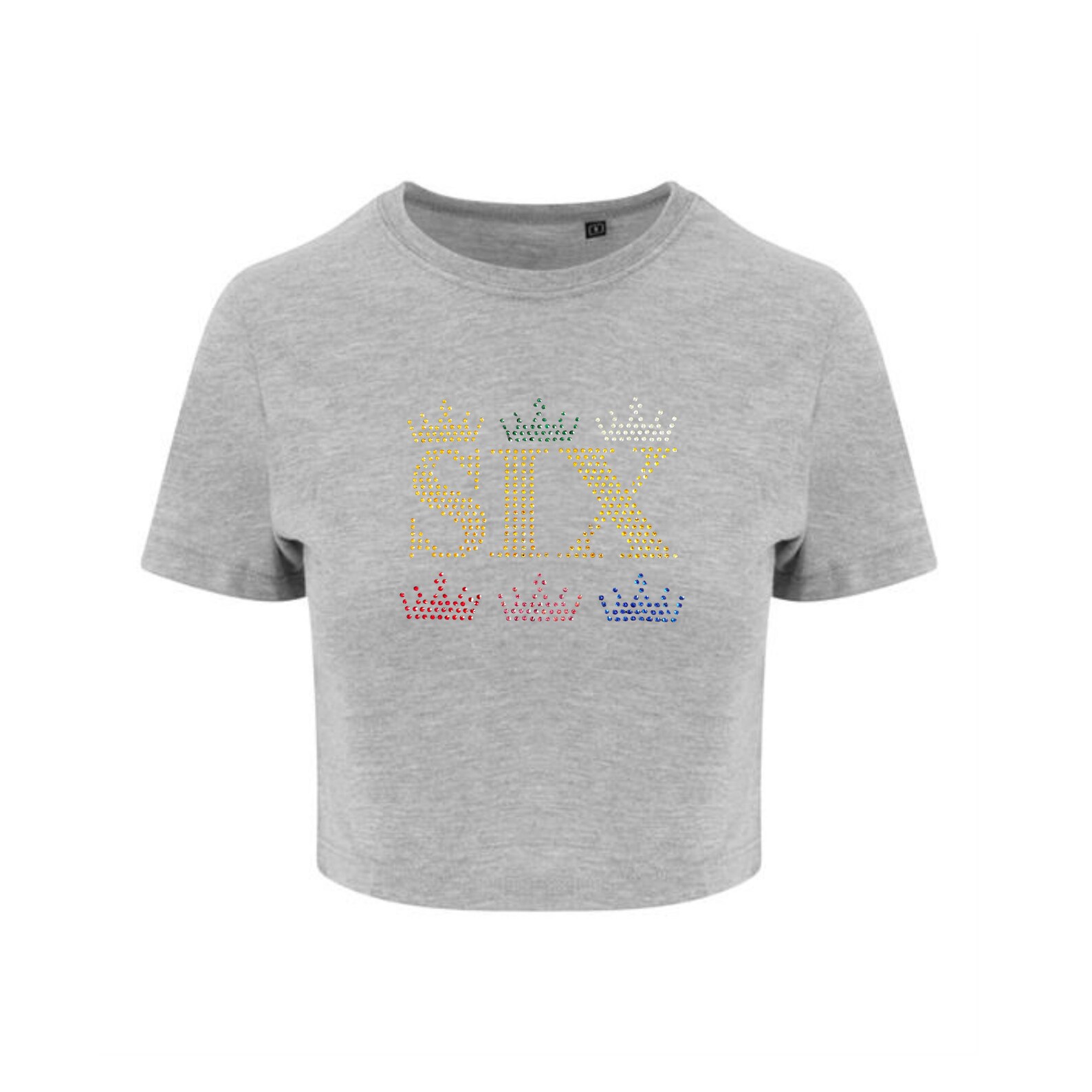 Six the Musical Bling Crown Design Merch Crop T Shirt, Broadway Ticket ...