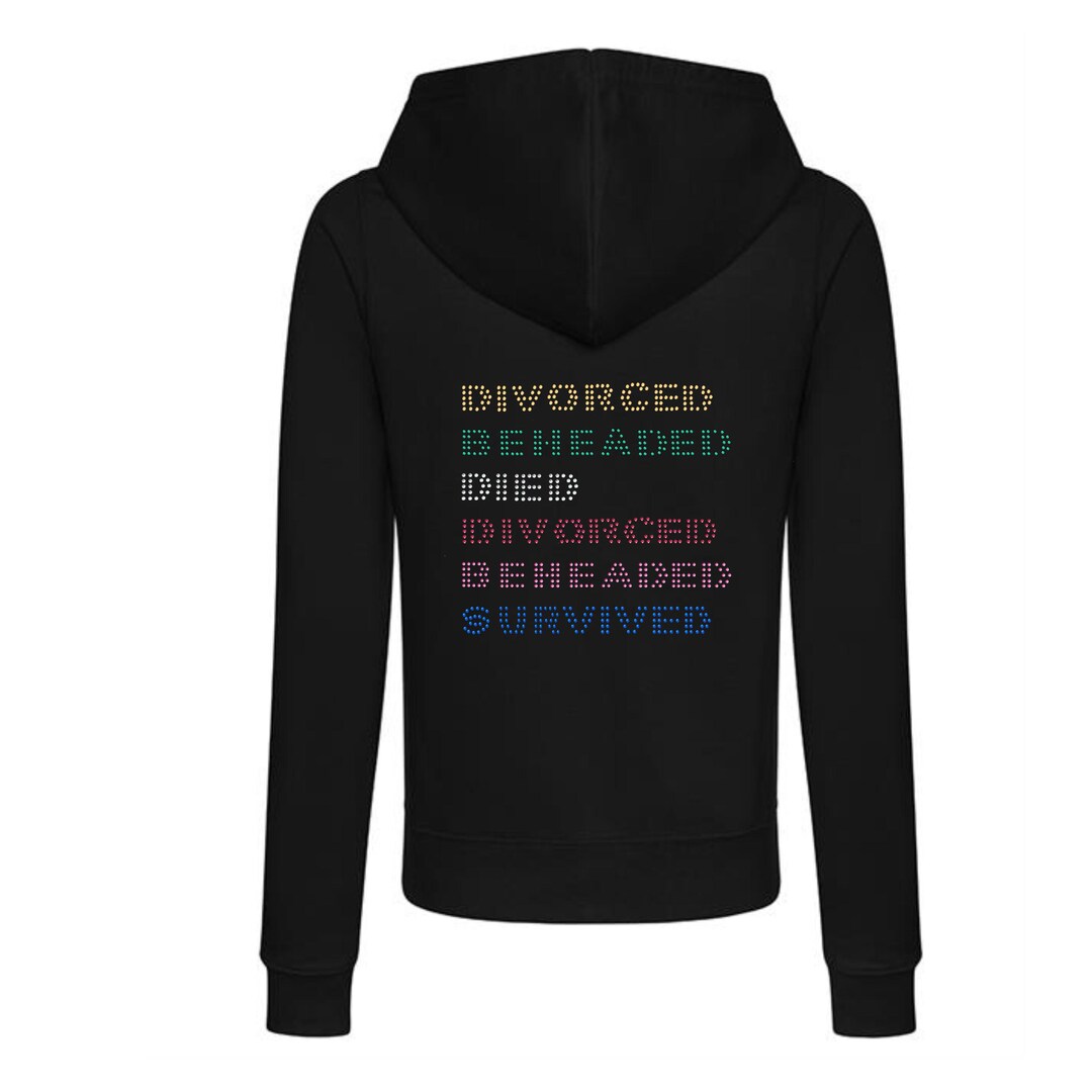 Six the Musical Quote Zip up Hoodie, Broadway Musical Merch With Bling ...