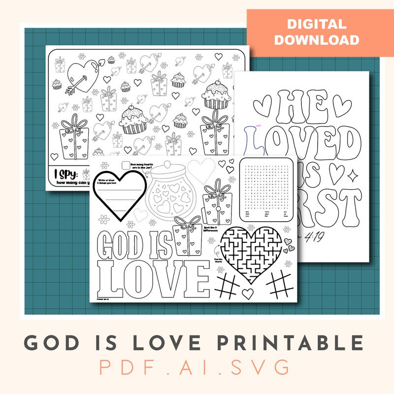 God is Love Craft - Etsy