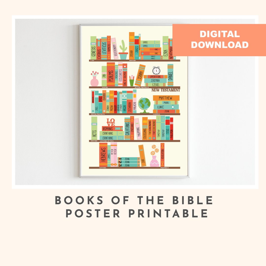 Books of the Bible Poster, Educational Books of the Bible Poster - Etsy