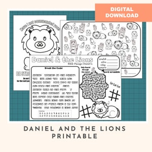 Daniel and the Lions Den Kids Activity Sheet, Ispy and Colour in Poster ...