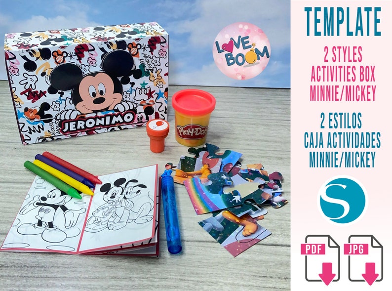 TEMPLATE Play-doh and Crayon Box Children's Activities Box - Coloring ...