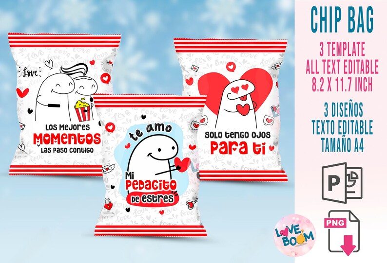 EDITABLE Valentine's Day Flork Love Chip Bag Template Set - Etsy EDITABLE Valentine's Day Flork Love Chip Bag Template Set - Etsy