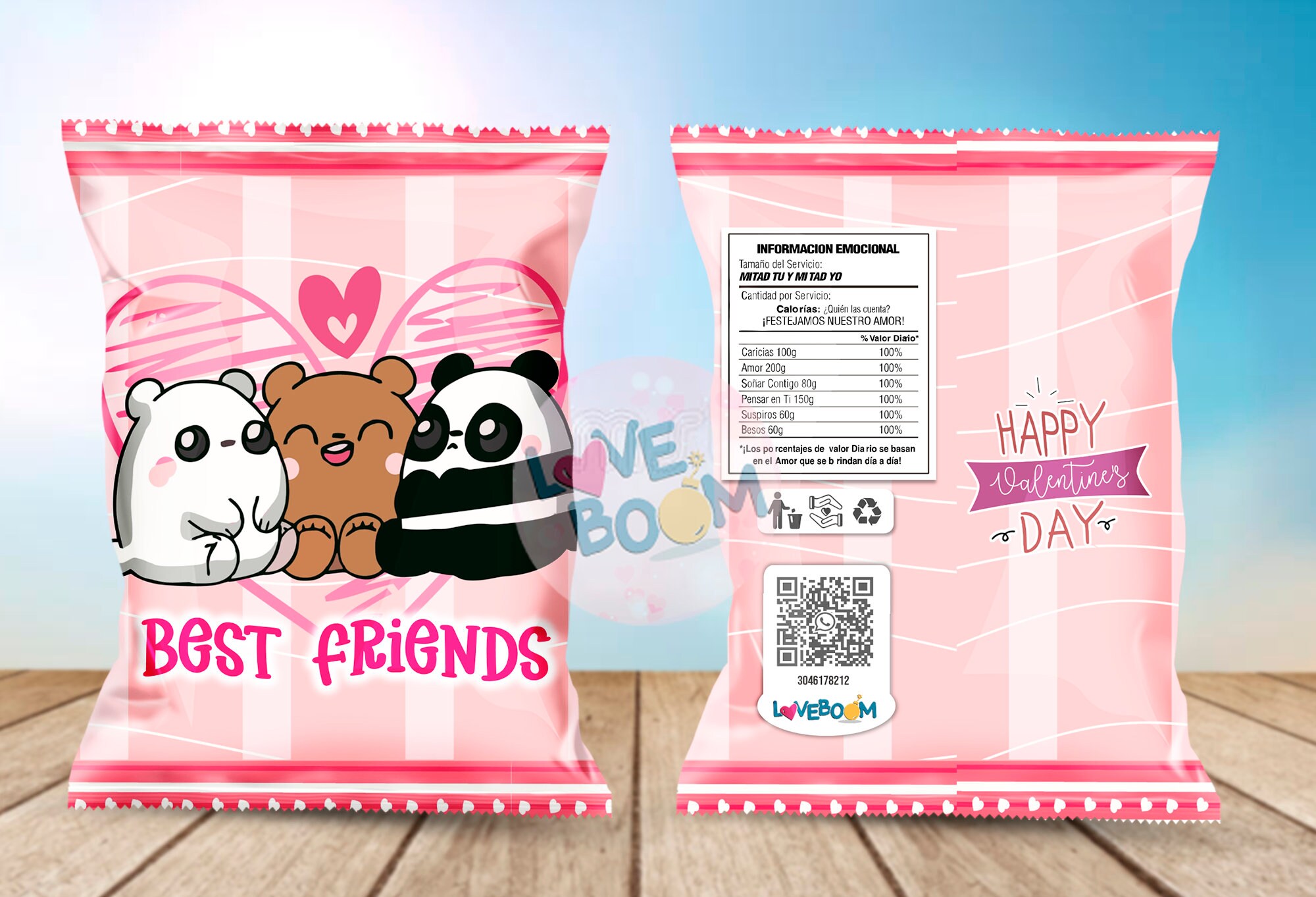 EDITABLE Valentine's Day - Love Chip Bag Template Set of 3 Bundle - San ...