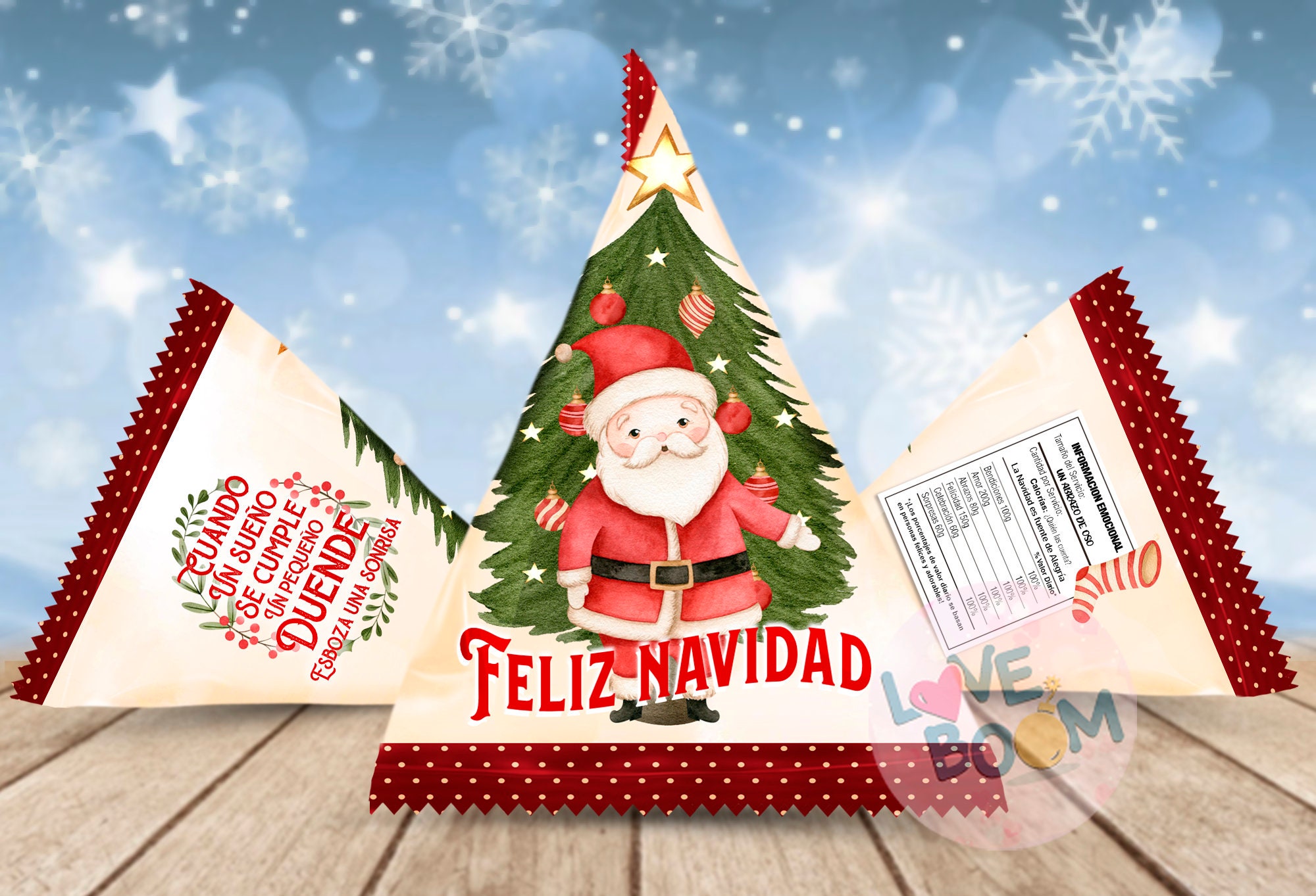 EDITABLE Christmas Triangle Chip Bag Template Set of 3 Bundle - 3 ...