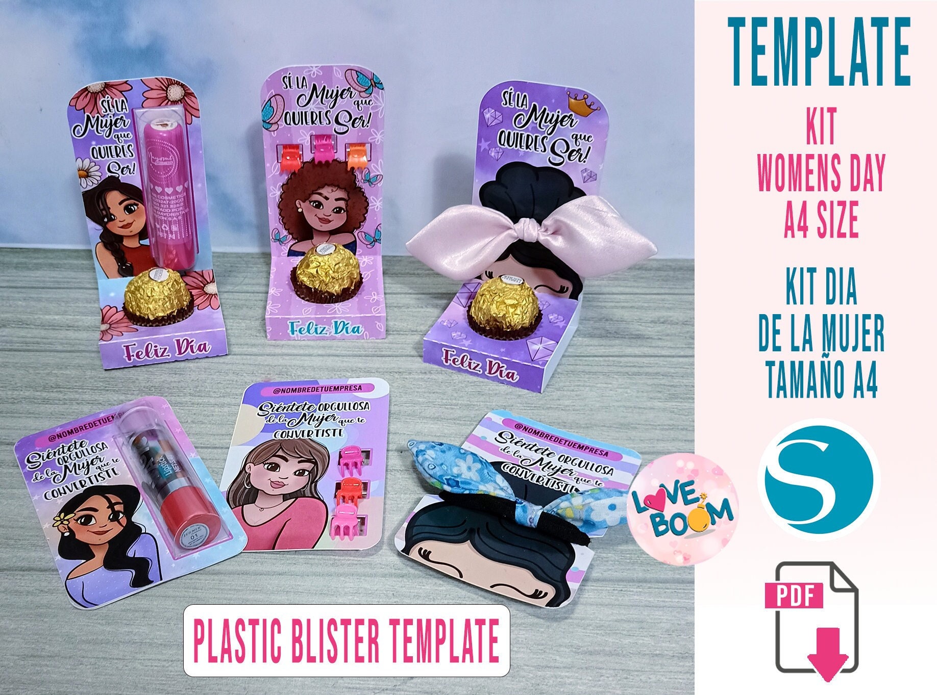 TEMPLATE Kit Womens Day Kit dia de la Mujer PDF/STUDIO - Etsy México