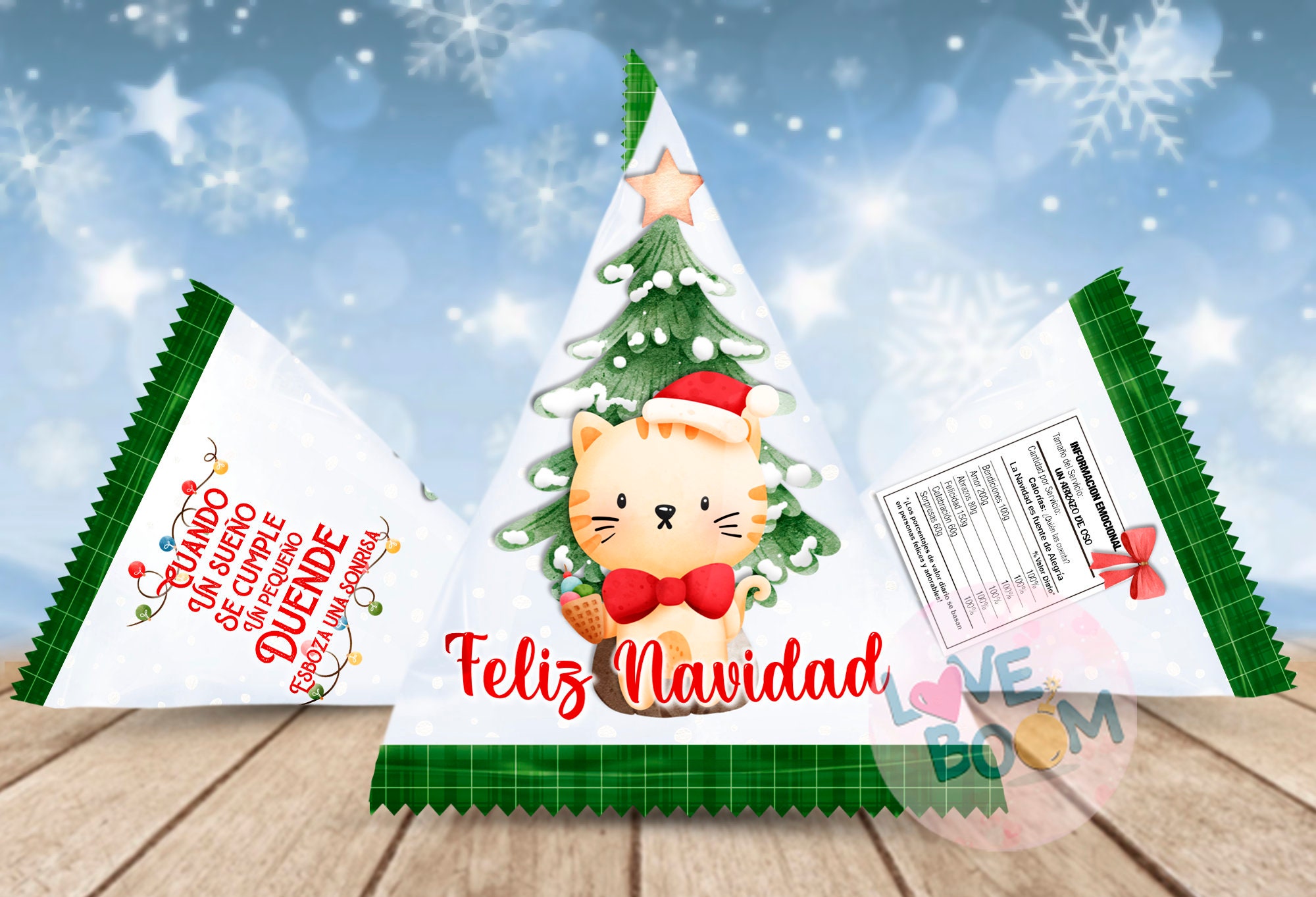 EDITABLE Christmas Triangle Chip Bag Animals Template Set of 3 Bundle 3 ...