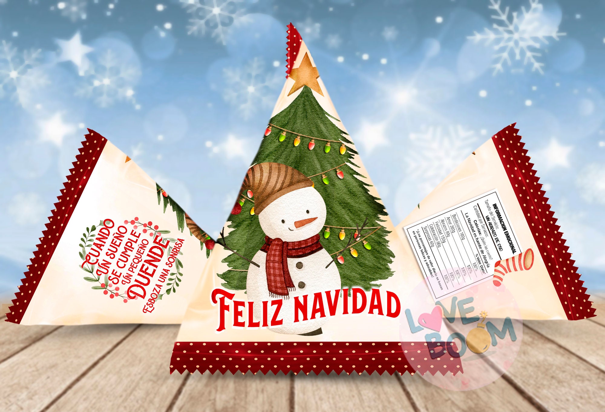 EDITABLE Christmas Triangle Chip Bag Template Set of 3 Bundle - 3 ...