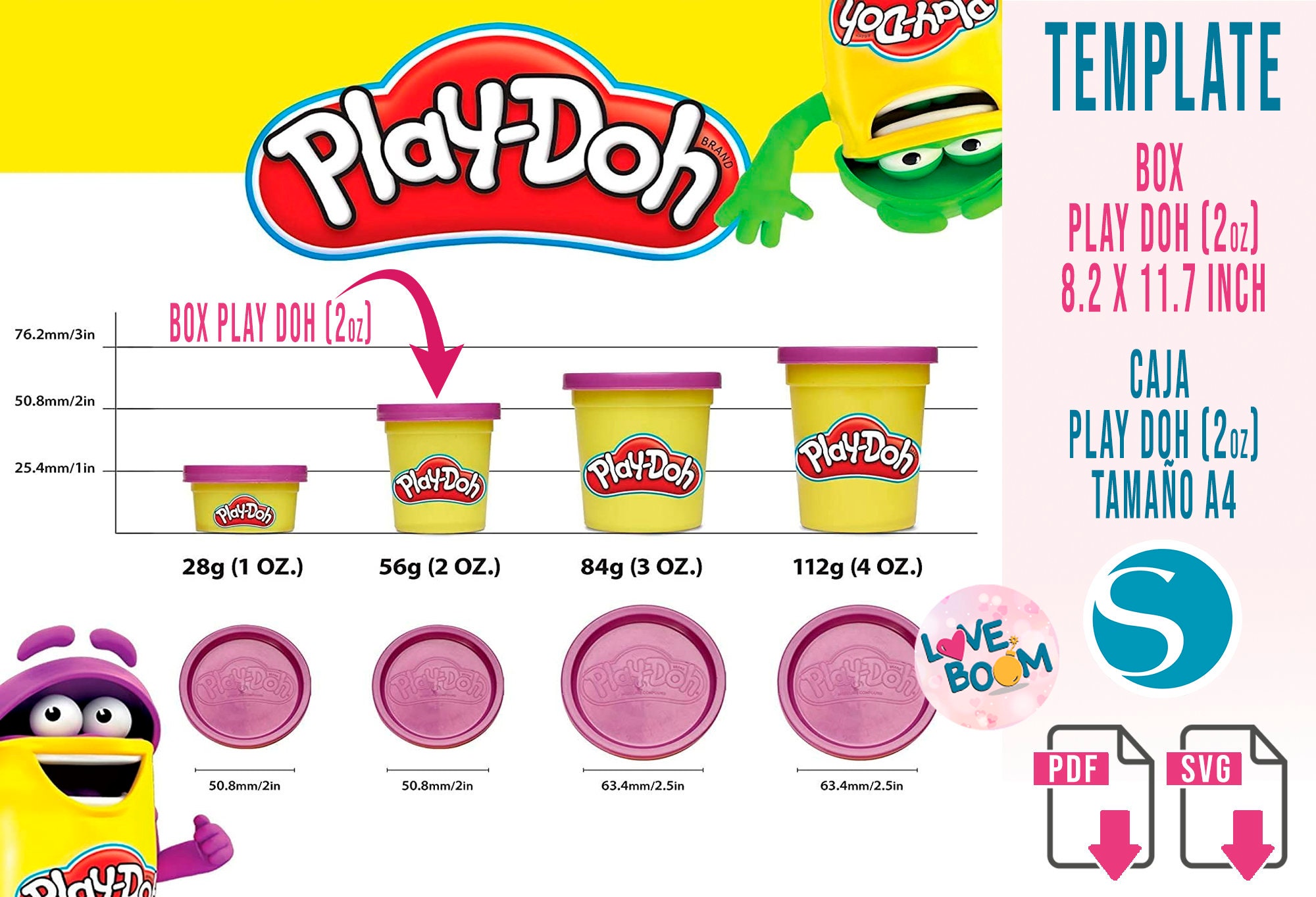 TEMPLATE Play-doh and Crayon Box Mario Bros Bubble / M&M Box Play Doh ...