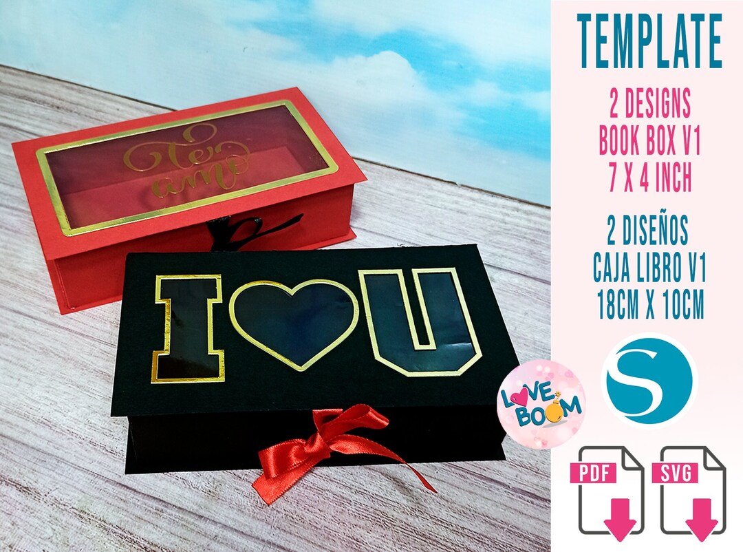 TEMPLATE Book Box V1 Valentine's Day - Book Box V1 San Valentin ...