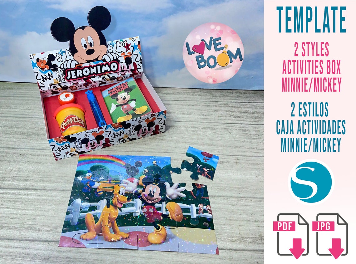 TEMPLATE Play-doh and Crayon Box Children's Activities Box - Coloring ...