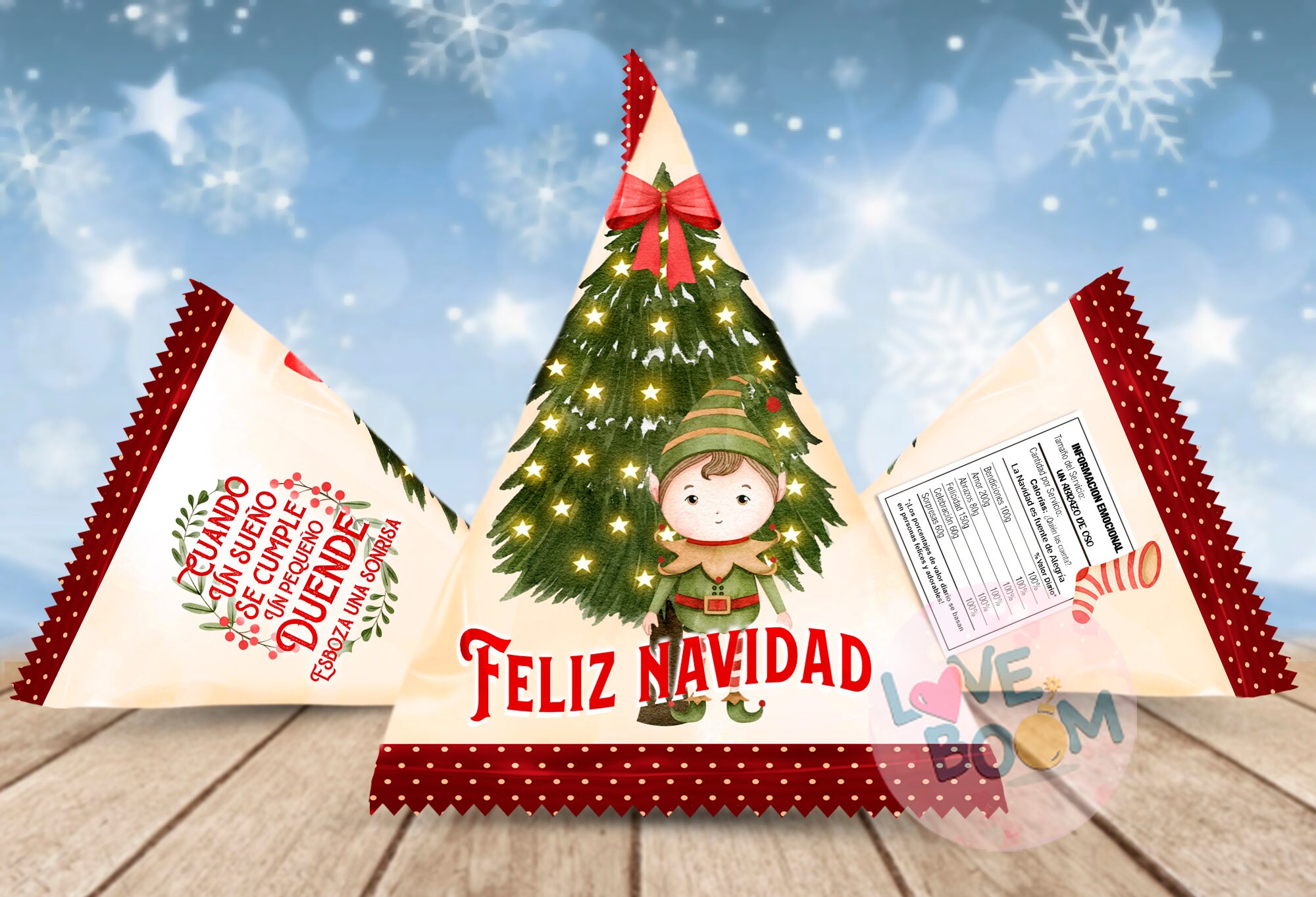 EDITABLE Christmas Triangle Chip Bag Template Set of 3 Bundle - 3 ...