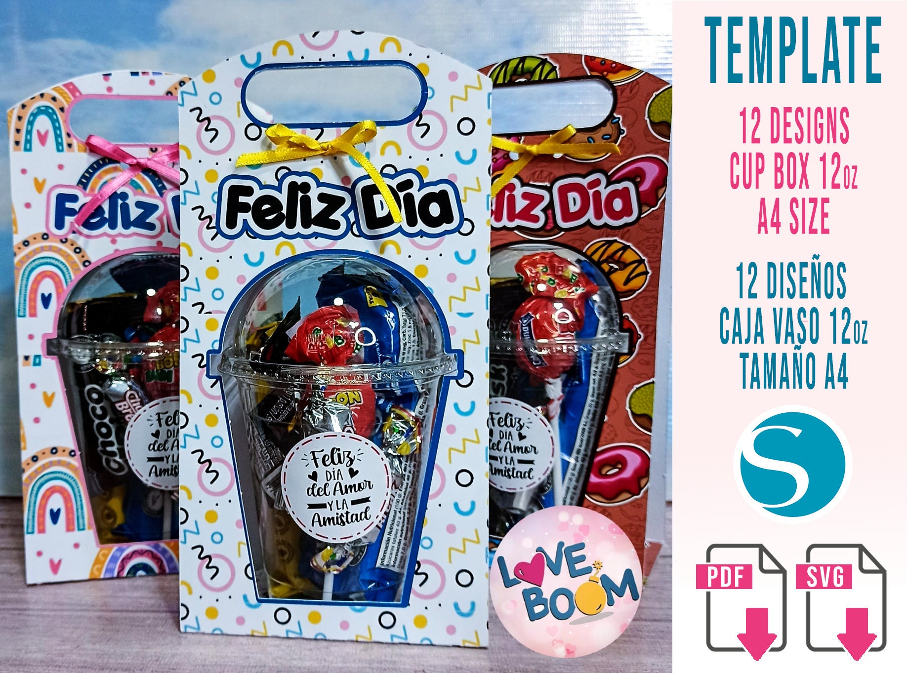 12 FILE Cup Domo Box 12 Oz 12 Designs Dome Cup Box 12oz San Valentin ...