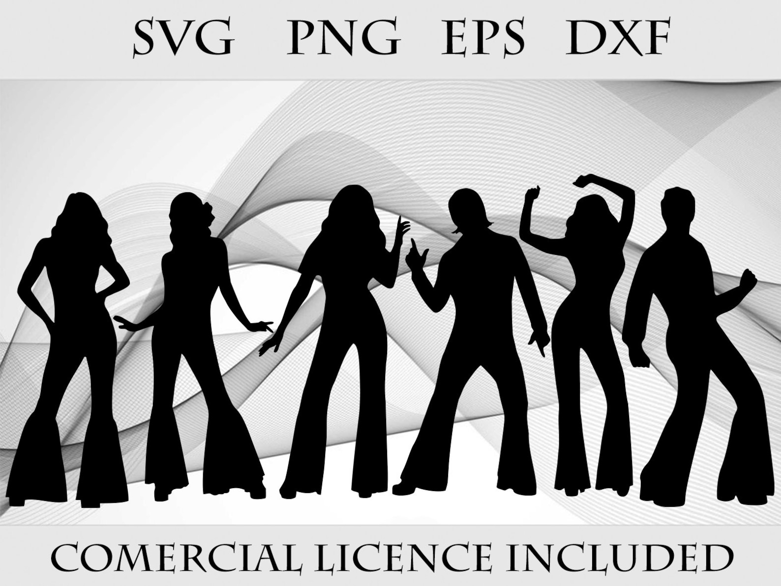 70s Disco Dancers Bundle SVG Png Eps Dxf Cricut Cut File Silhouette ...