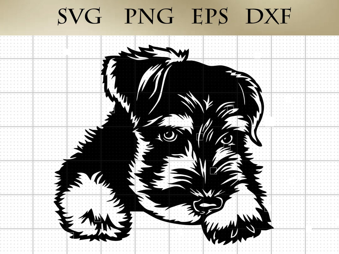 Dog Schnauzer SVG Png Eps Dxf Cut File Vector Art, Clip Art Cuttable ...