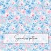 Light Pink and Light Blue Flower Seamless Pattern, Floral Repeat ...