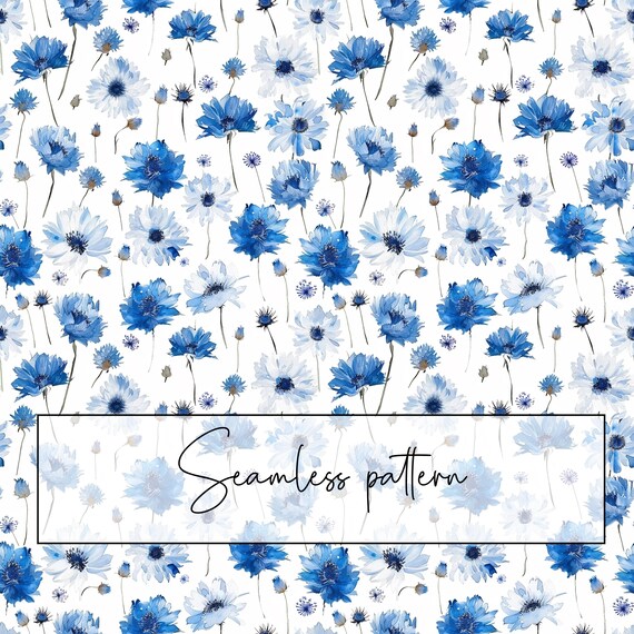Cornflower Blue Floral Backgrounds