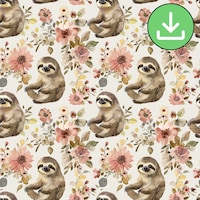 Sloth Digital Stamps, Cute Sloth Digital Stamps, Sleepy Sloths, Sloth ...