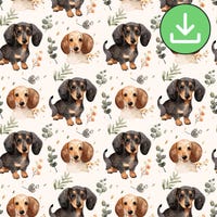 10 Puppies Collection Cute Dogs SEAMLESS PATTERNS Digital Design. Baby ...