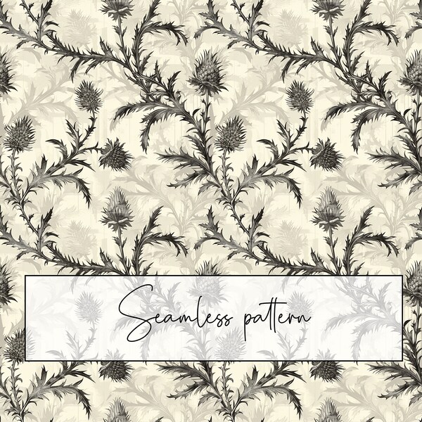 Thistle Wallpaper - Etsy
