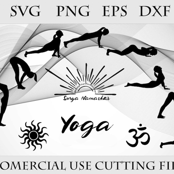 Yoga Pose Silhouette - Etsy