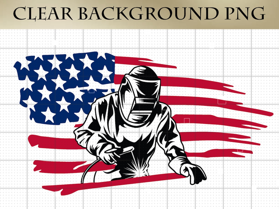 American Welder PNG, Clear Background, Vector Art, Welder Behind ...