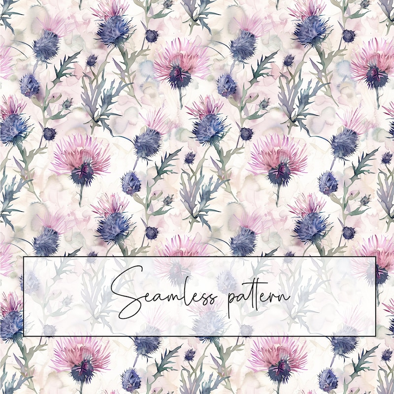 Thistle Wallpaper - Etsy