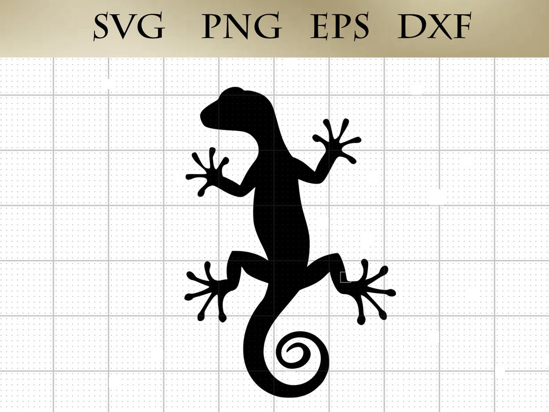 Gecko SVG Png Eps Dxf Vector Cuttable File Cricut Gecko Silhouette Art ...