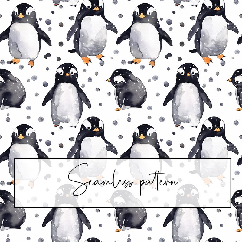 Penguin Fabric - Etsy