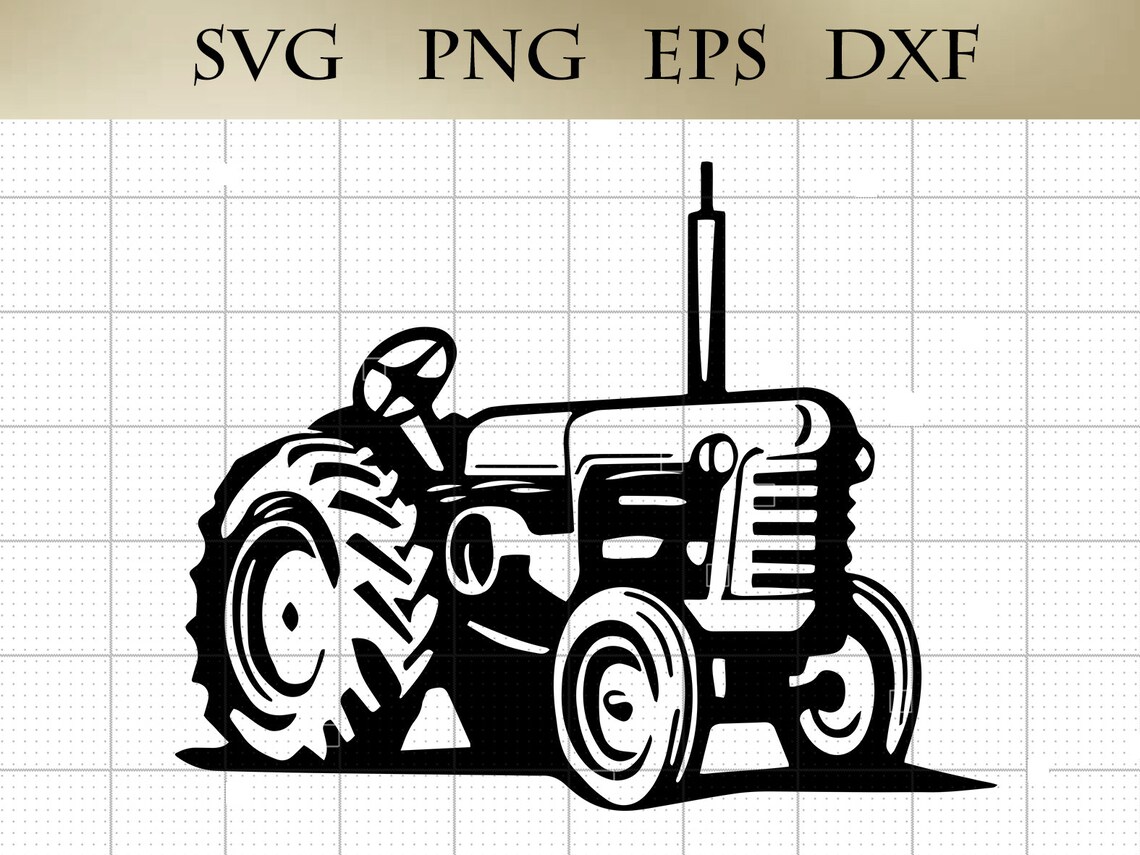 Old Tractor Svg Png Eps Dxf Vector Art, Clip Art, Design, Digital File ...