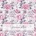 Pink and Gray Floral Seamless Pattern, Light Dusty Pink Flower Repeat ...