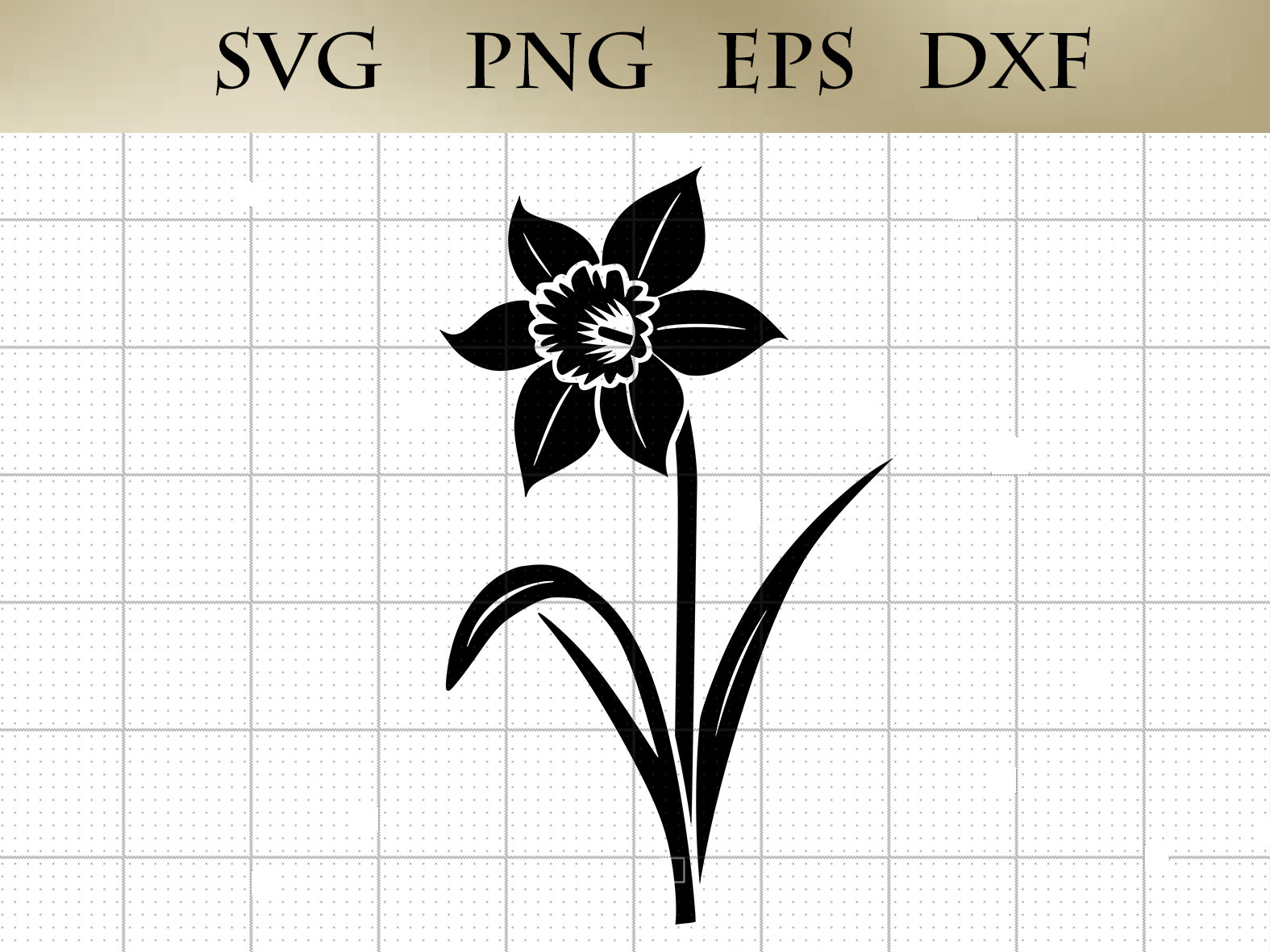 Daffodil Flower SVG Png Eps Dxf Cuttable File Cricut Silhouette Vector ...