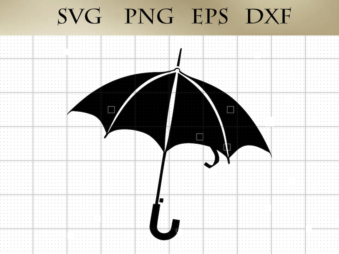 Umbrella SVG Png Eps Dxf Umbrella Vector Silhouette Clipart Cricut ...