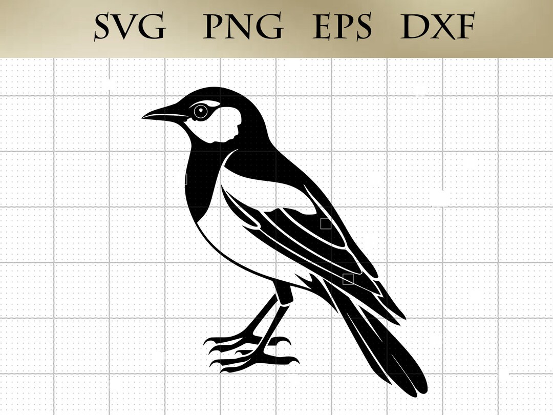 Magpie SVG Png Eps Dxf Magpie Bird Vector Cuttable File Cricut ...