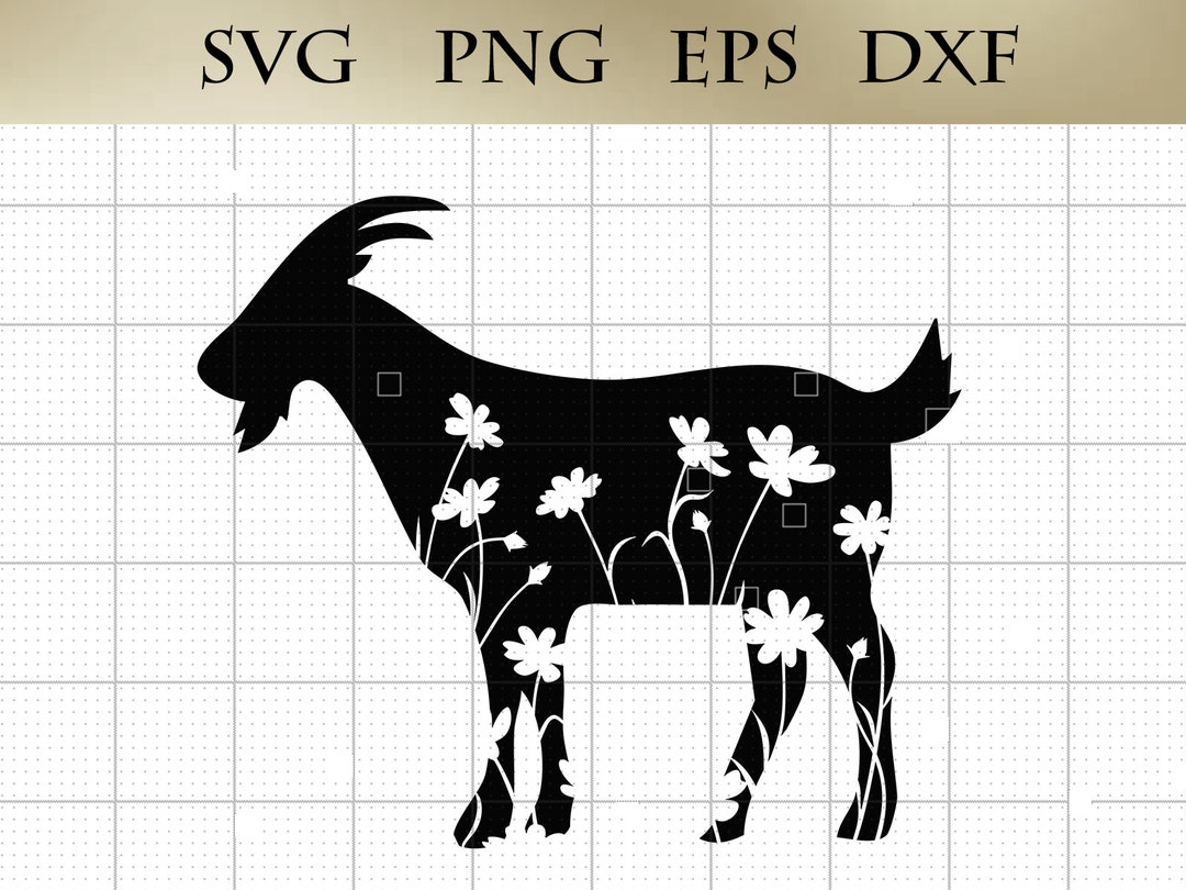 Floral Goat SVG, Png, Dfx, Eps, Farmhouse SVG, Farmhouse Sign ...