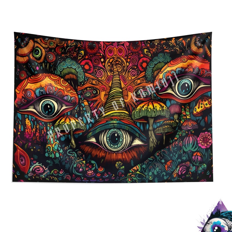 Psychedelic Tapestry - Etsy