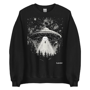 UFO Shirt Alien Abduction Sweatshirt Funny Shirts Alt Graphic Sweater ...