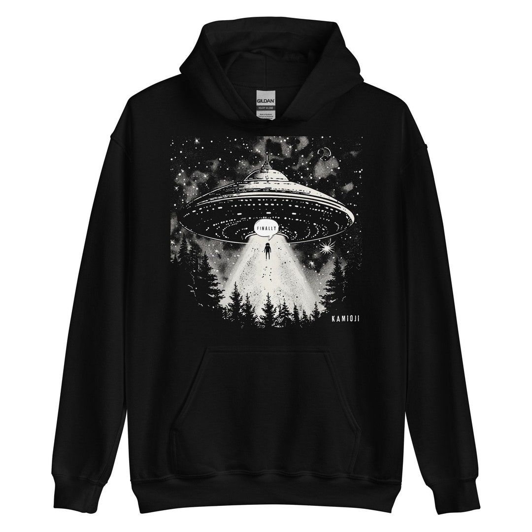 UFO Shirt Alien Abduction Hoodie Sweatshirt Funny Shirts Alt Graphic ...