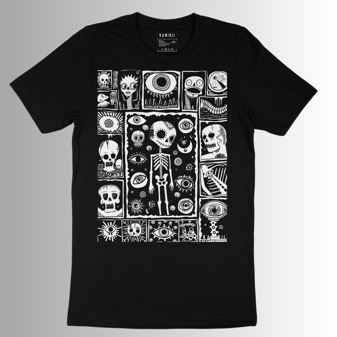 Goth Skeleton Tshirt - Creepy Cute Gothic Horror Shirt, Weirdcore ...