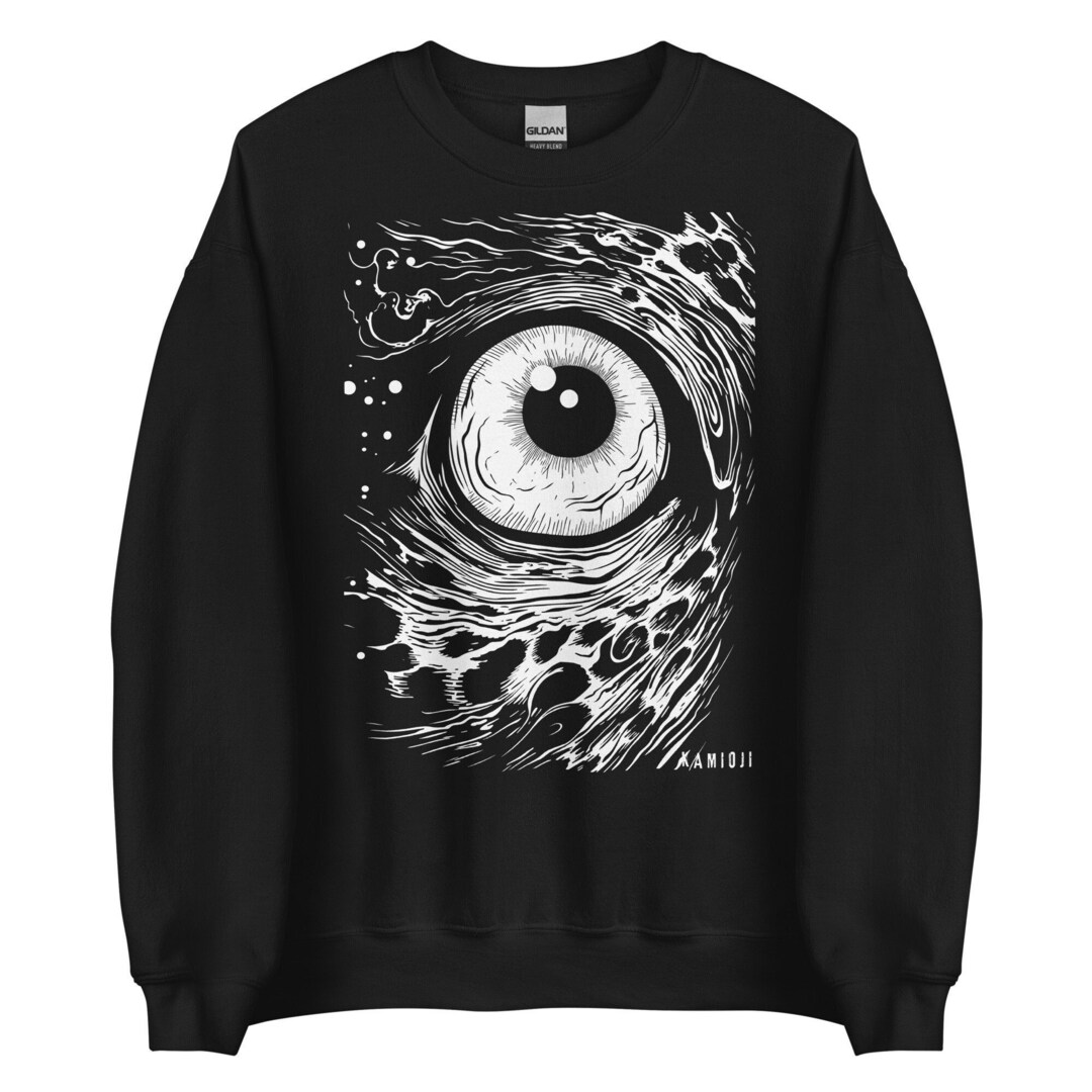Eyeball Sweatshirt, Anime Sweater, Grunge Clothing, Weirdcore, Dark ...