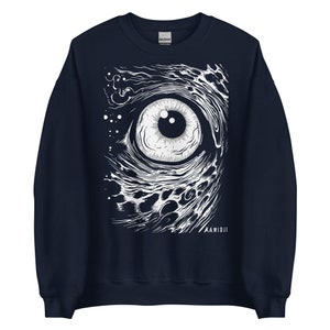 Eyeball Sweatshirt, Anime Sweater, Grunge Clothing, Weirdcore, Dark ...